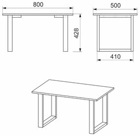 Vomaks Konferenční stolek LOFT-1 ABS ořech