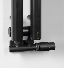 Sapho Pilon otopné těleso 122 x 1800 mm se dvěma háčky pro ručník černá mat IZ124T