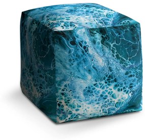 Sablio Taburet Cube Magická modrá: 40x40x40 cm