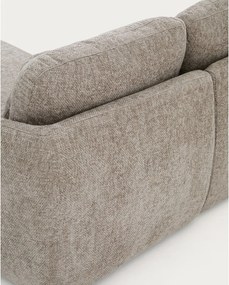 Taupe žinylková rozkládací rohová pohovka (pravý roh/s lenoškou) Laira – Kave Home