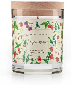 Sójová svíčka VONTREE CANDLE | Jahody, maliny a smetana | 175 g Typ víčka: Dřevěné víčko