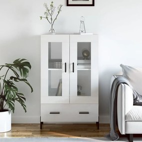 vidaXL Skříň highboard 69,5 x 31 x 115 cm kompozitní dřevo [828308] Barva: bílá s vysokým leskem