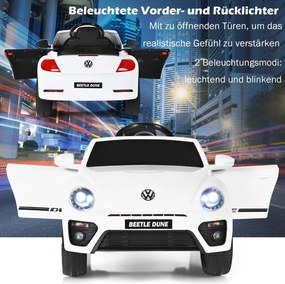 Costway VW Beetle dětské auto s hudbou a 2 režimy osvětlení včetně 2,4 G