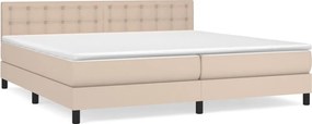 Box spring postel s matrací cappuccino 200 x 200 cm umělá kůže 3141148