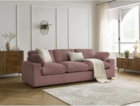 Růžová manšestrová pohovka 250 cm Belair – Bobochic Paris
