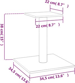 Škrabadlo pro kočky s plošinou tmavě šedé 38 cm 171737