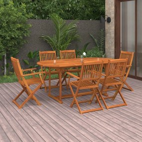 7dílný zahradní jídelní set 180x90x75 cm masivní akáciové dřevo 3086970