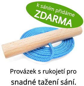 Klasické dřevěné sáně s průpletem 120 cm