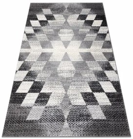 Koberec KAKE 25812677 Geometric - Romby 3D šedý/černý