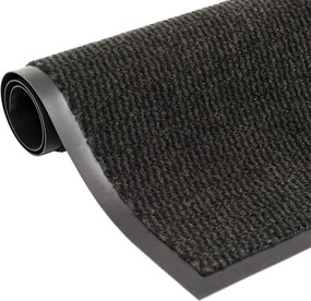 Protiprachové obdélníkové rohožky 2 ks všívané 40 x 60 cm černé 3051602