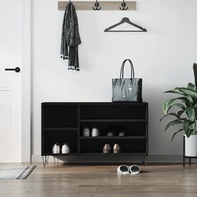 Botník Černý 102X36X60 Cm Kompozitní Dřevo - Kouřový dub