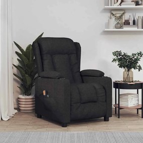 Elektrické masážní křeslo černé textil 3098791