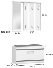 FALCO Předsíňová sestava Granát Odstín: Dub artisan