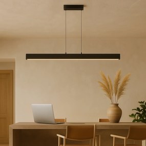 Závěsné svítidlo černé vč. LED s 3-stupňovým stmíváním 2700-4000K s přepínačem Dip - Keane