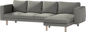 Potah na pohovku IKEA Norsborg 4-místná se šezlongem barva šedá látka pletený vzor