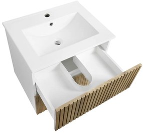 Aqualine Aqualine, PANEDA STRIP umyvadlová skříňka 59,5x55x45,2cm, dub emporio, PN360