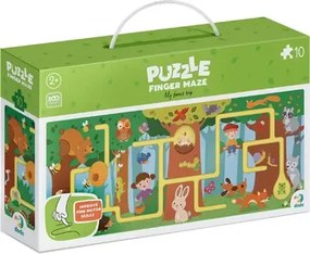 DODO Puzzle-labyrint Cesta lesem / 10 dílků / 54 x 22 cm