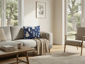 Povlak na polštář z mikrovlákna INDIGO BLOOM 50x70 cm, modrý