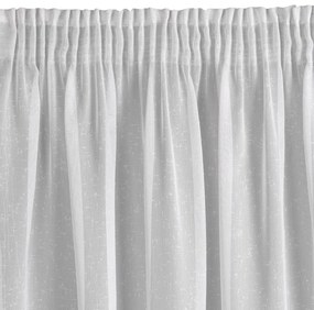 Bílá záclona na pásce ANGELA 140x270 cm