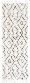 Kusový koberec shaggy Daren krémově šedý atyp 70x200cm