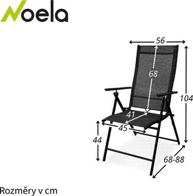 Noela Polohovací kovová židle Pia