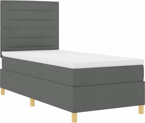 Postel s boxspringem s matrací Tmavě šedá 80 x 200 cm textil 3339498