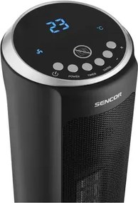 SENCOR SFH 8990BK černá / Keramické sloupové topidlo / 3 režimy / 1300