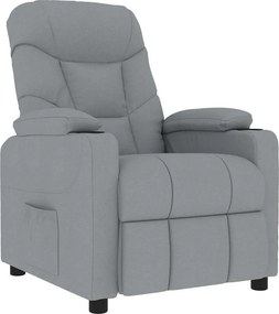 Masážní křeslo světle šedé textil 339092