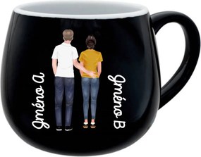 Personalizovaný keramický buclatý hrneček s párem