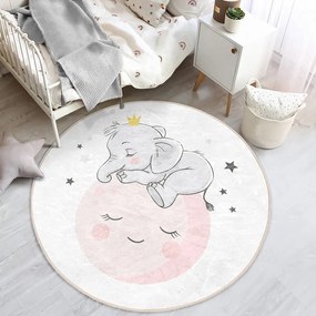 Bílý dětský koberec ø 100 cm Comfort – Mila Home