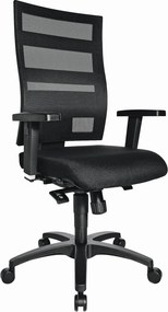 XXXLutz OTOČNÁ ŽIDLE, síťovina, mikrovlákno, černá Topstar - Online Only kancelářské židle - 001319000501