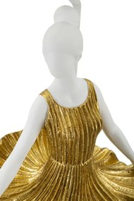 Stolní lampa Dancer 90,5 cm bílo-zlatá
