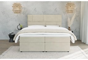 Béžová boxspring postel s úložným prostorem 180x200 cm Lola – Ropez