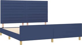 Rám postele bez matrace modrý 180 x 200 cm textil 3125160
