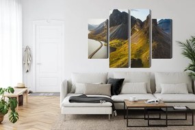 Vícedílný obraz 3D Letecký Pohled Na Islandské Hory Nedostatek Nedostatek Přírodní plátno 120x90
