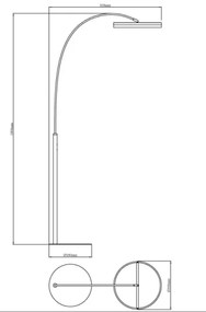 Globo 67179S - LED Stmívatelná dotyková stojací lampa DELLA 24W/230V 3000-6000K