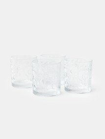 Sinsay - Vánoční sklenice s reliéfním vzorem perníčků 4 pack - clear