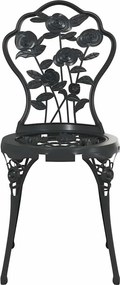 3dílný bistro set litý hliník černý 317739