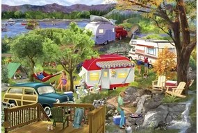 EUROGRAPHICS Puzzle v plechové krabičce Karavan / 550 dílků / 48 × 33