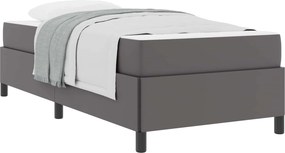 Rám postele s matrací Šedá 100 x 200 cm textil 3398987