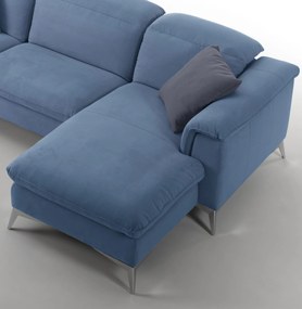 Pregio Italia sofa&relax Rohová sedací souprava SOLUTION Provedení: 2 místná + rohové ukončení, Vzorník látek: tekno fibra 22 navy blue