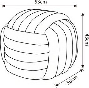 Taburet Nilo světle šedý