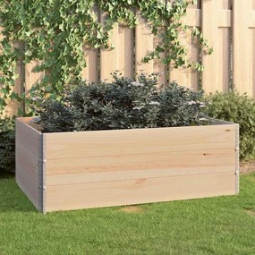 Vyvýšené záhony 3 ks 100 x 150 cm masivní borové dřevo 3055171