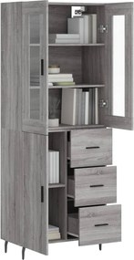 Skříň highboard šedá sonoma 69,5 x 34 x 180 cm kompozitní dřevo 3198487