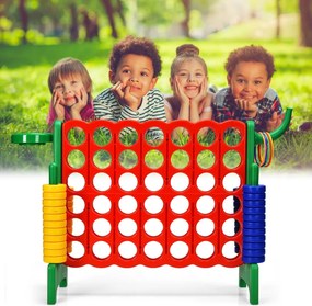 Costway Velká sada 4 v řadě Jumbo 4 v řadě červená + – 84 × 33 × 79 cm, zelený
