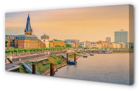 Obrazy na plátně Německo Sunrise River 125x50 cm
