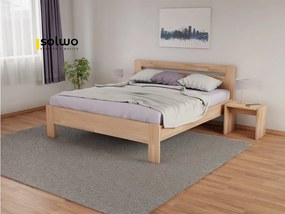 Masivní postel ANGELIKA - Solwo Design Dřevo a odstín oleje: DUB Cink - Olej odstín DO206, Rozměr spací plochy: 160x200