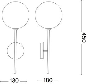 Ideal Lux - LED Nástěnná lampa EQUINOXE 1xG4/2W/230V chrom/čirá
