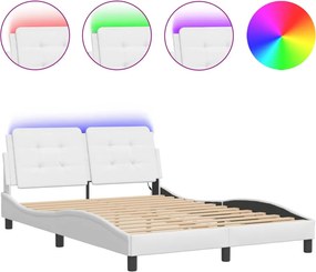 Rám postele s LED bez matrace Zadar bílý 120 x 200 cm 3214097