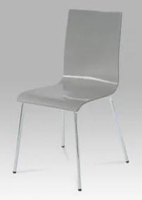 Autronic Jídelní židle chrom / vysoký lesk šedý  C-520 GREY
